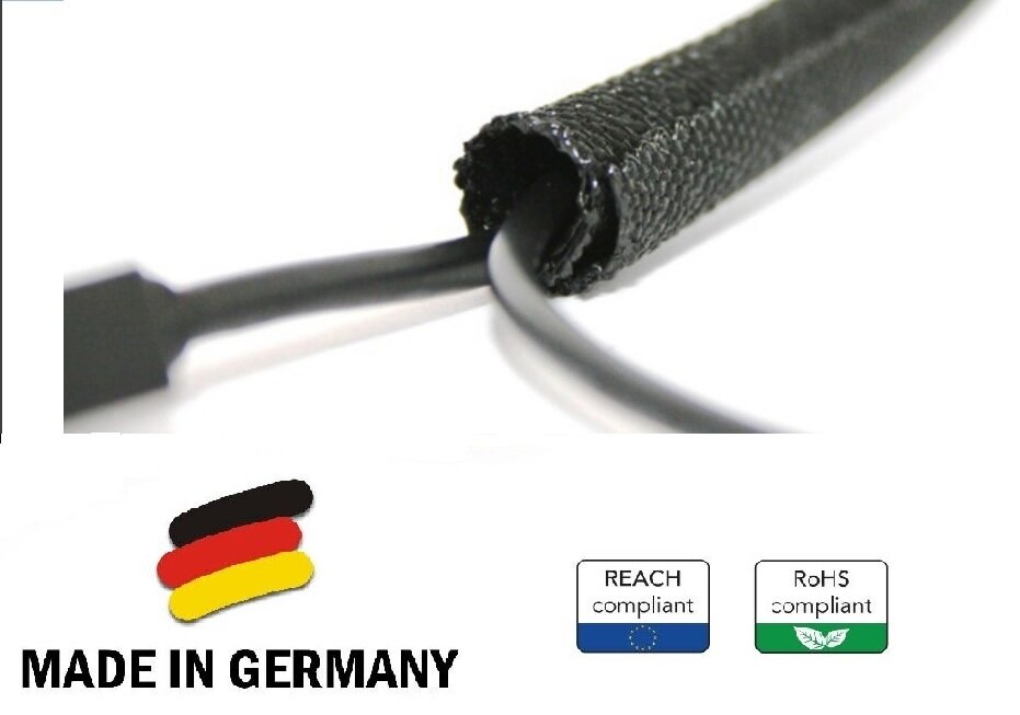 geflechtschlauch geschlitzt Gewebeschlauch selbstschließend Kabelschu